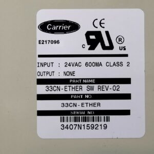 New Carrier 33CNETHER CCN Ethernet Converter 33CN-ETHER – Orbit Surplus
