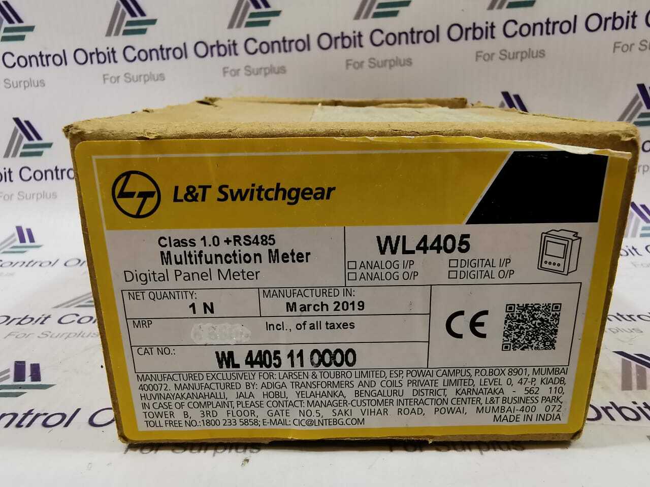 NEW L&T Switchgear WL4405 Class 1.0+RS485 Multifunction Meter WL 4405 ...