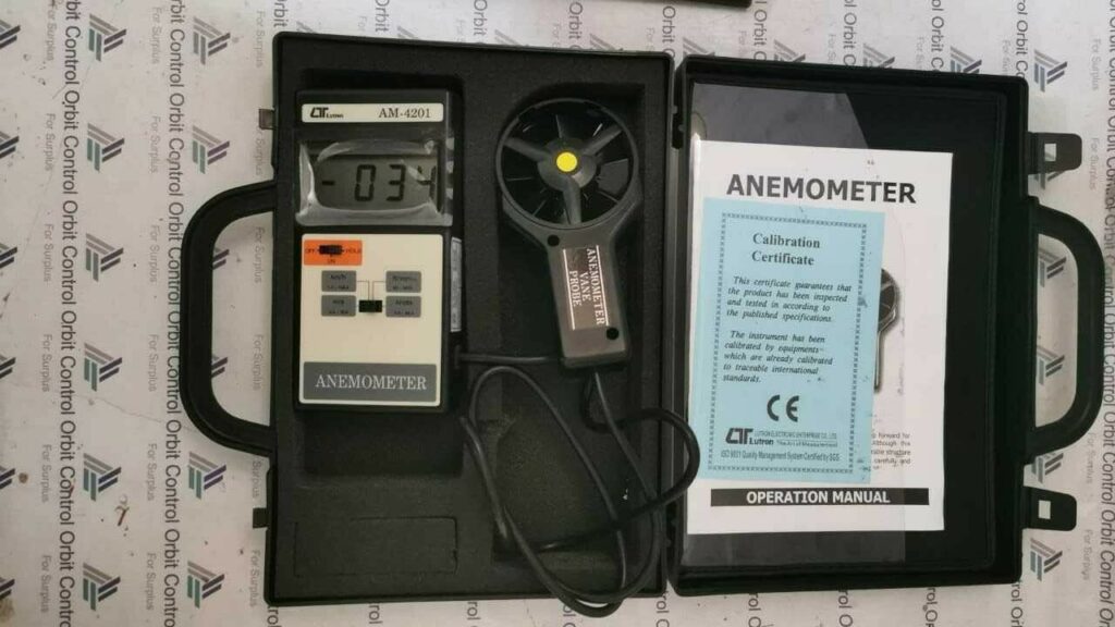 DIGITAL ANEMOMETER LUTRON AM-4201 PORTABLE WIND SPEED RUNNER METER ...