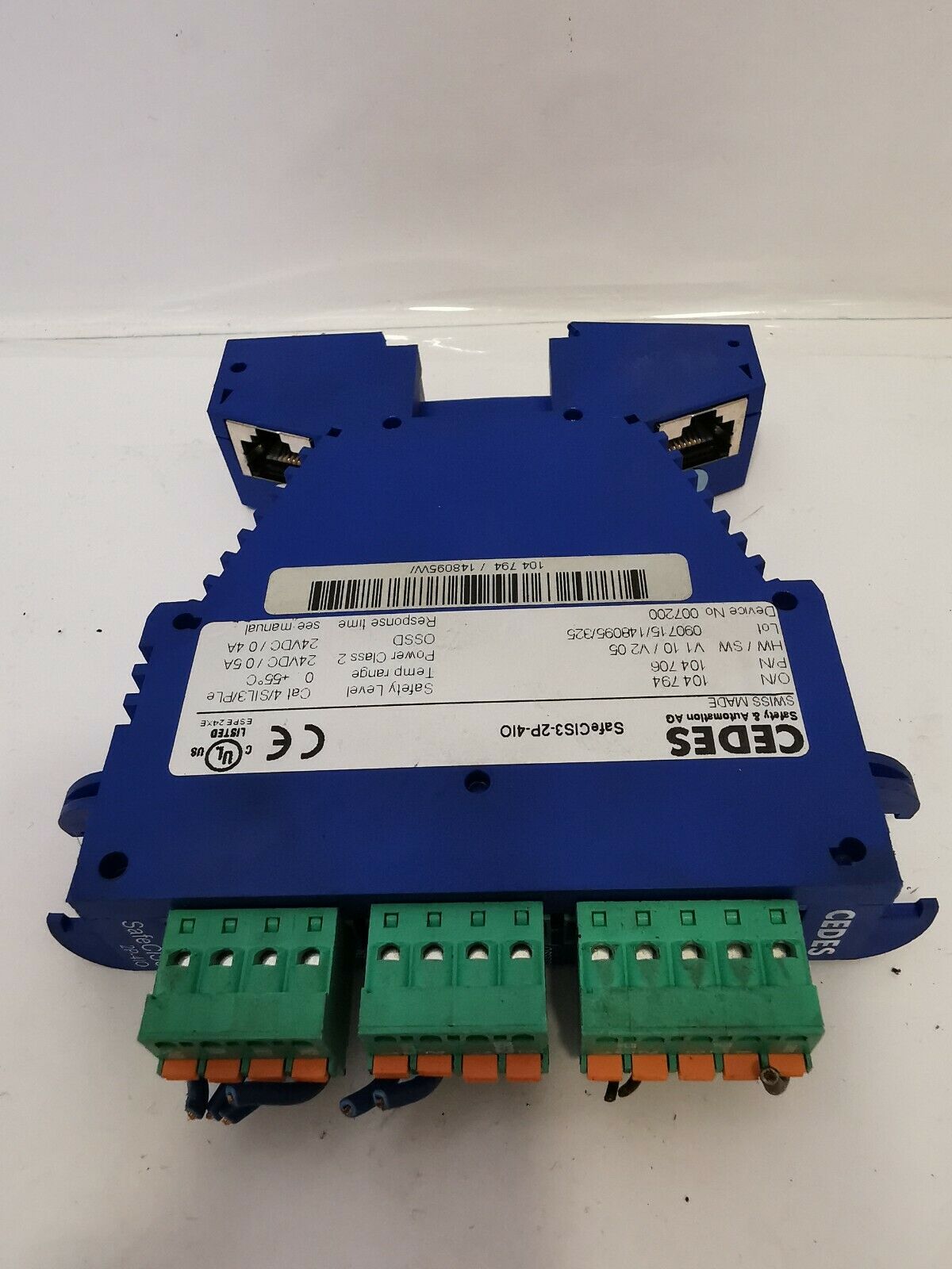 USED CEDES 104706 Safe Controller CIS3-2P-4I0 - Orbit Surplus