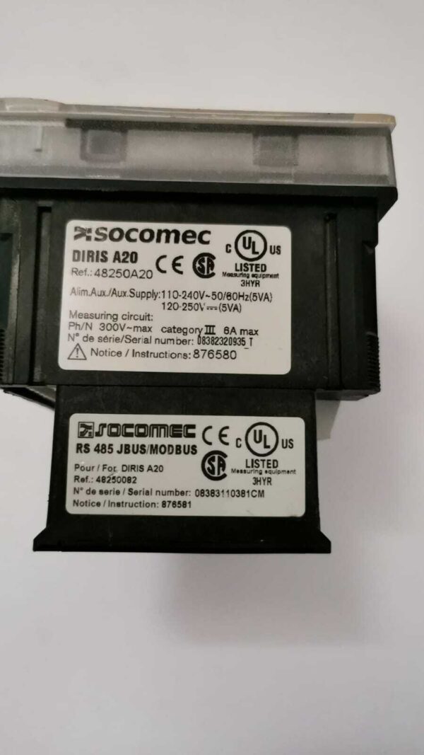 USED SOCOMEC DIRIS A20 POWER METER DIRIS A 20 - Orbit Surplus