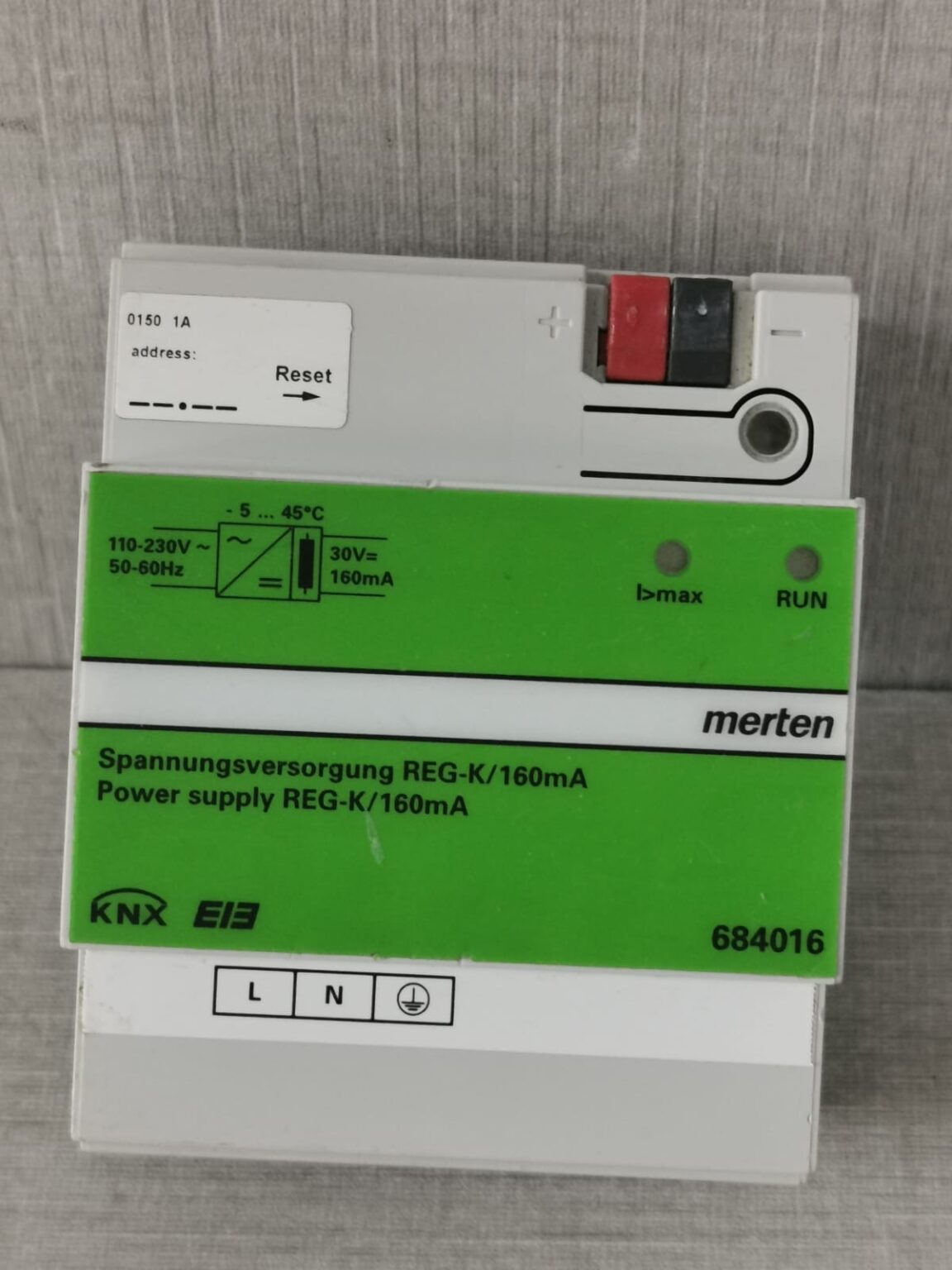 USED MERTEN 684016 SPANNUNGSVERSORGUNG REGK /160mA Power Supply W/O ANY ...