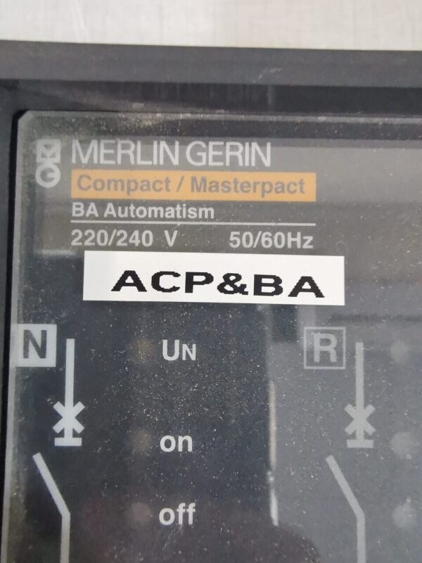 USED MERLIN GERIN Compact / Masterpact BA Automatism 220/240V 50/60 Hz ...