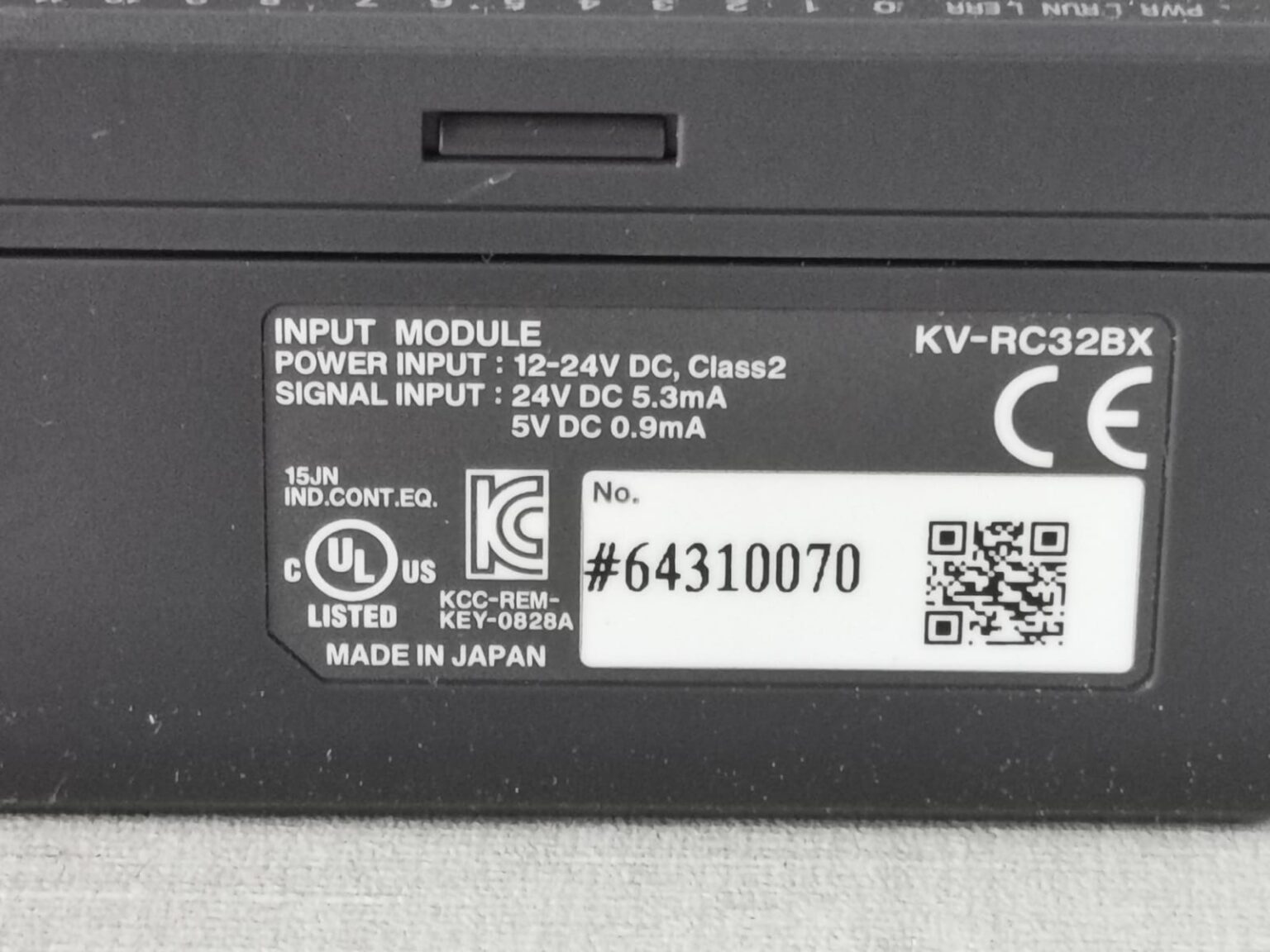USED KEYENCE KV-RC16BX CC-Link INPUT MODULE 12-24VDC W/O ANY ACCS ...