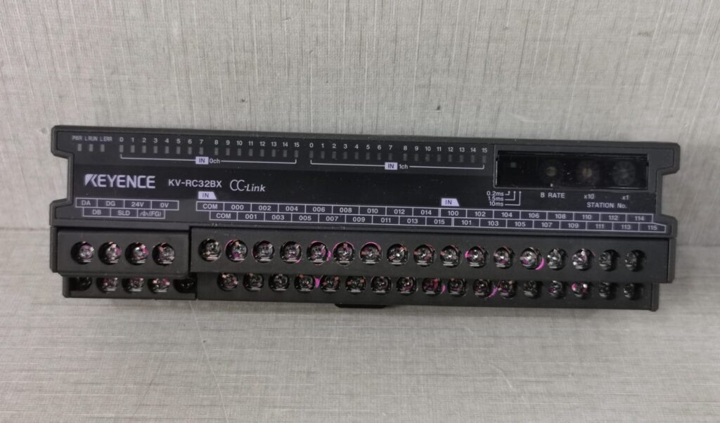 USED KEYENCE KV-RC16BX CC-Link INPUT MODULE 12-24VDC W/O ANY ACCS ...