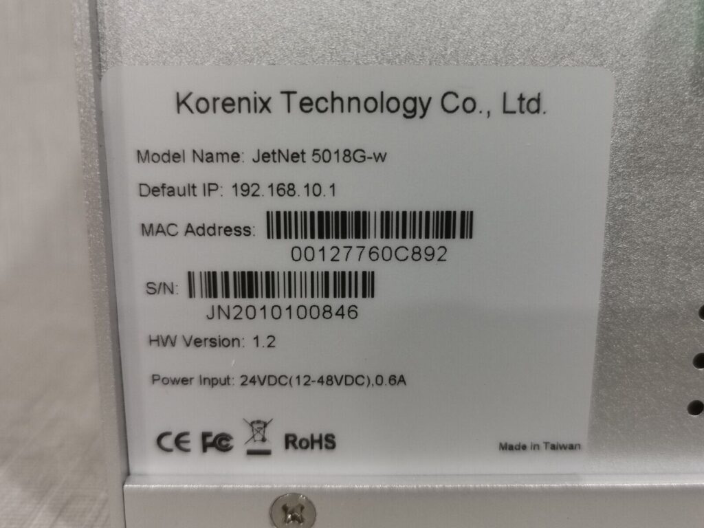 Korenix JETNET Compact Ethernet Switch JetNet 5018G-w Seller ...