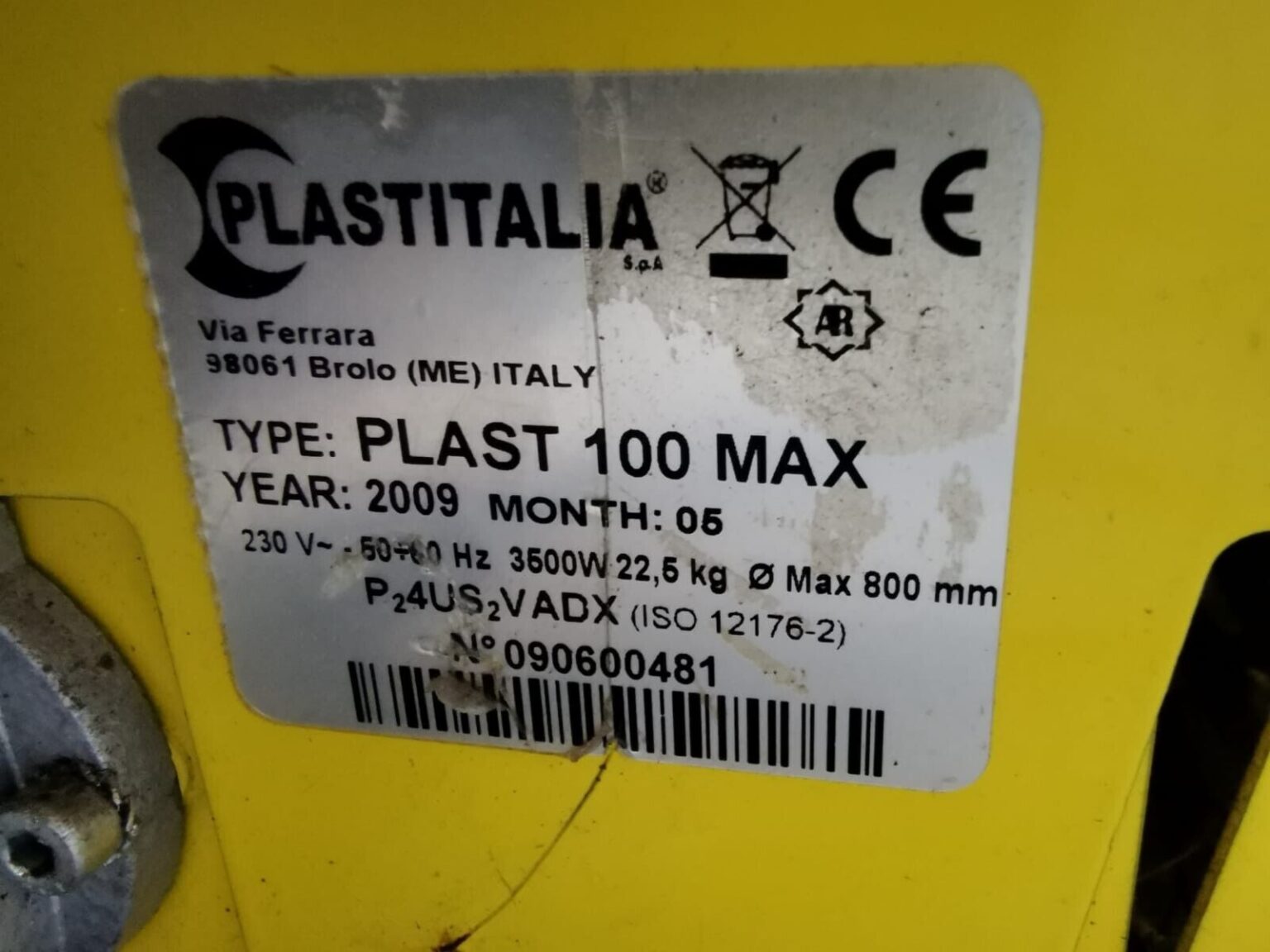 USED PLASTITALIA PLAST 100 MAX ELECTROFUSION WELDING MACHINE - NEED A ...