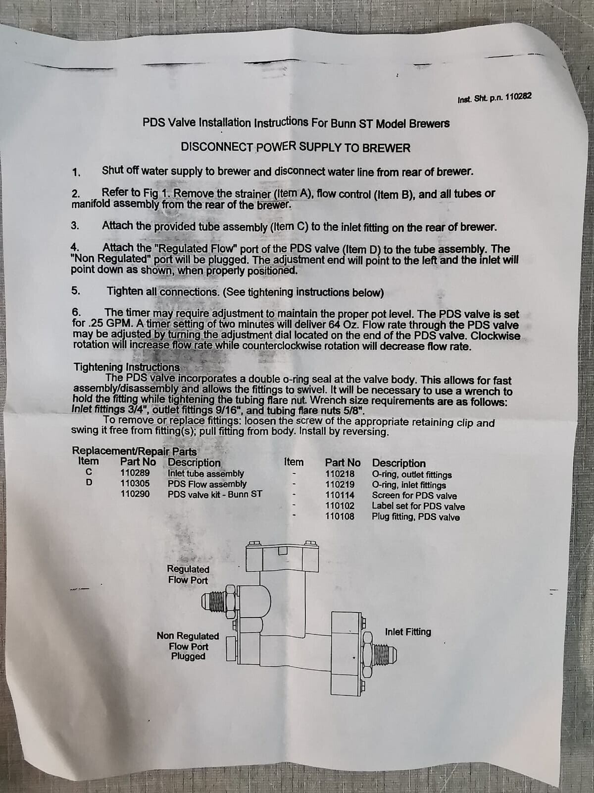 New Newco Pds Flow Control Valve - Orbit Surplus