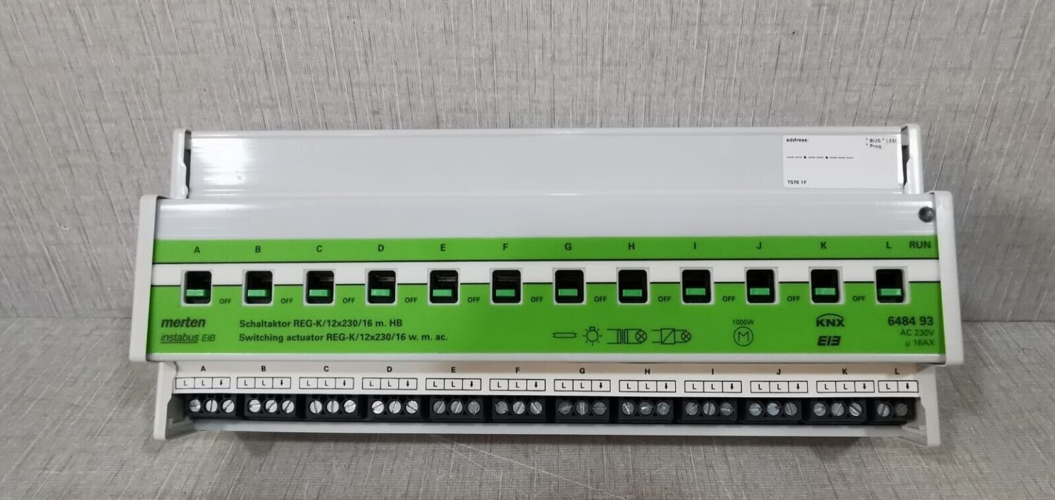 Merten KNX 648493 Switching Actuator REG-K/12x230/16 w. m. ac. Instabus ...