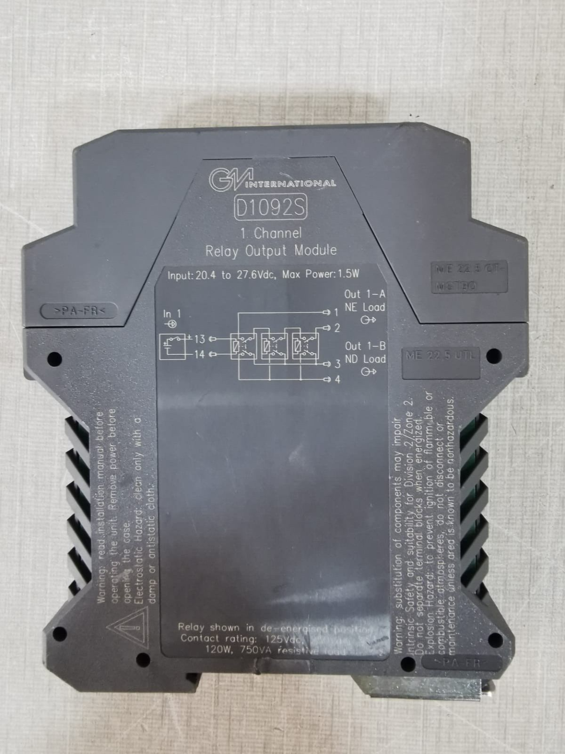 GM International D1092S Relay Output Module 1 Channel - Orbit Surplus