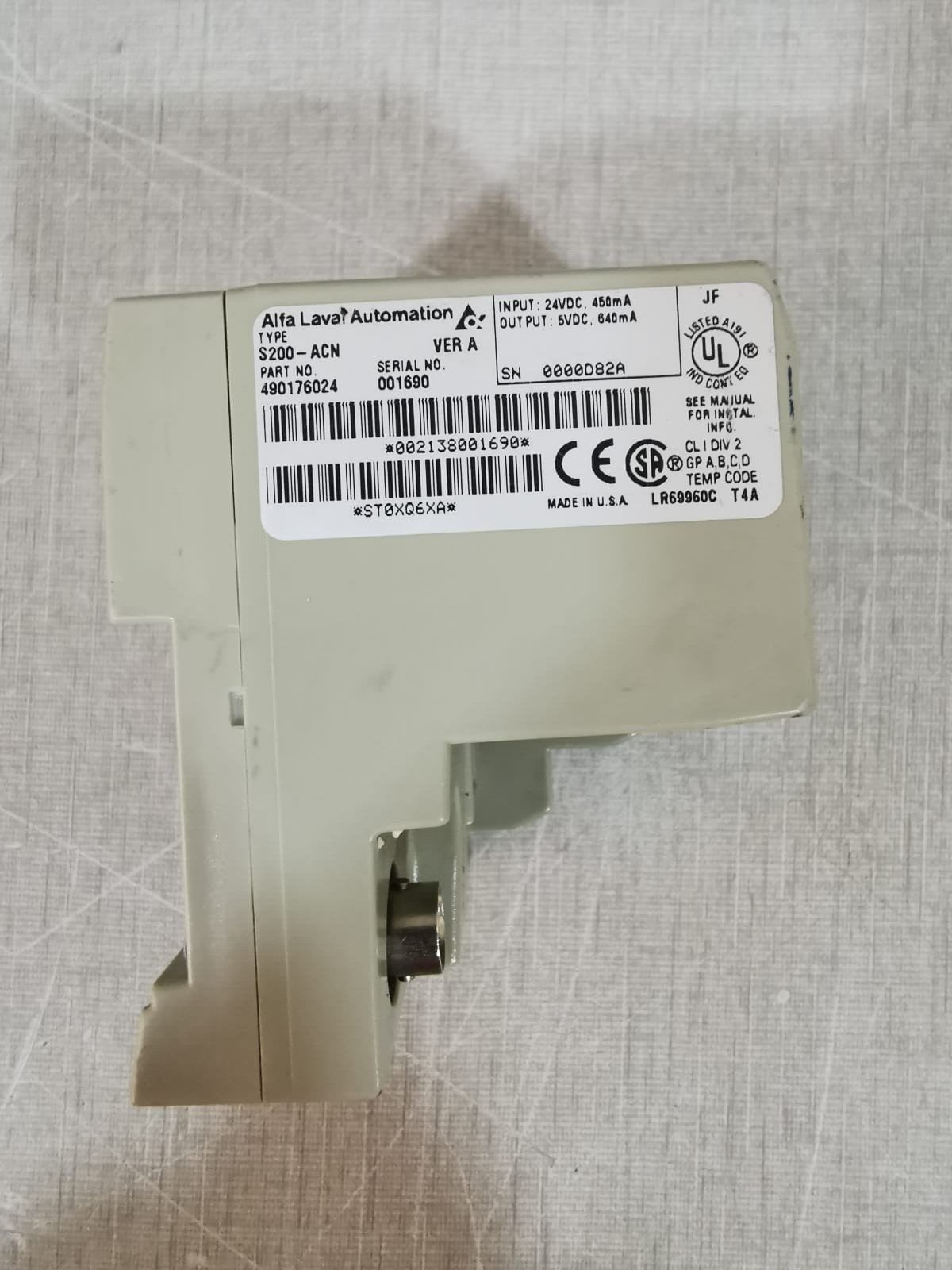 USED Alfa Laval Automation S200-ACN ControlNet Adapter / 200-ACN P/n ...