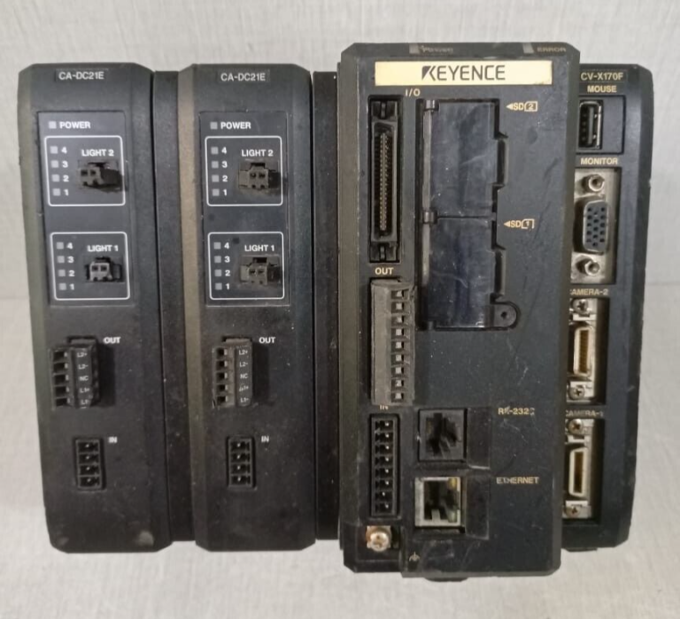 Used Keyence Controller CV-X170F WITH LIGHTING CONTROLLER CA-DC21E ...