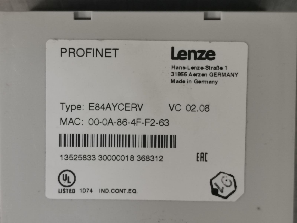 LENZE E84AYCERV INVERTER DRIVES 8400 - Orbit Surplus