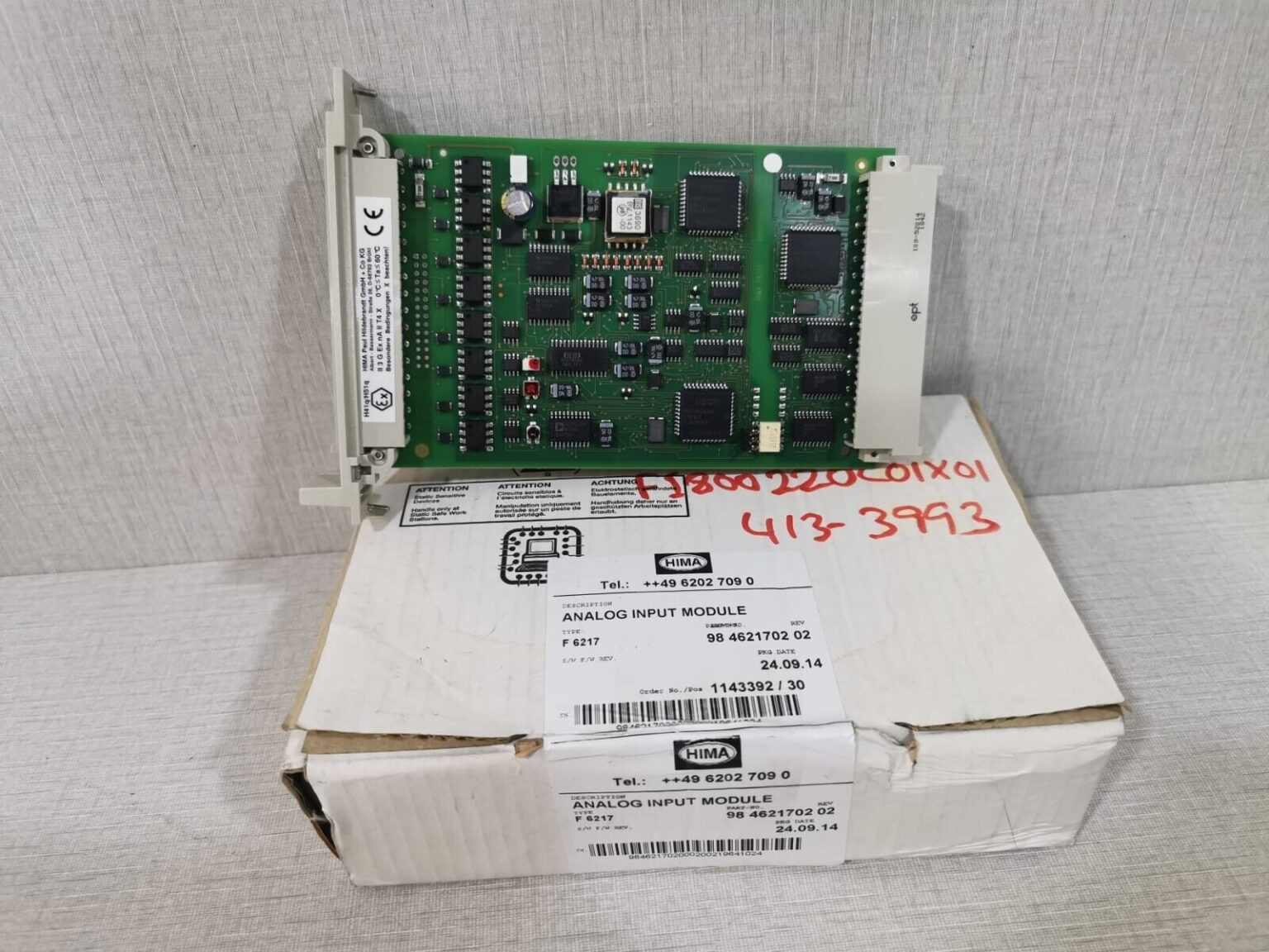 HIMA F 6217 ANALOG INPUT MODULE 984621702 REV 02 - NEW WITH FILTHY BOX ...