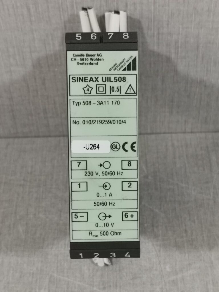 USED CAMILLE BAUER AG SINEAX UIL508 508-3A11 170 TRANSDUCERS 230V - W/O ...