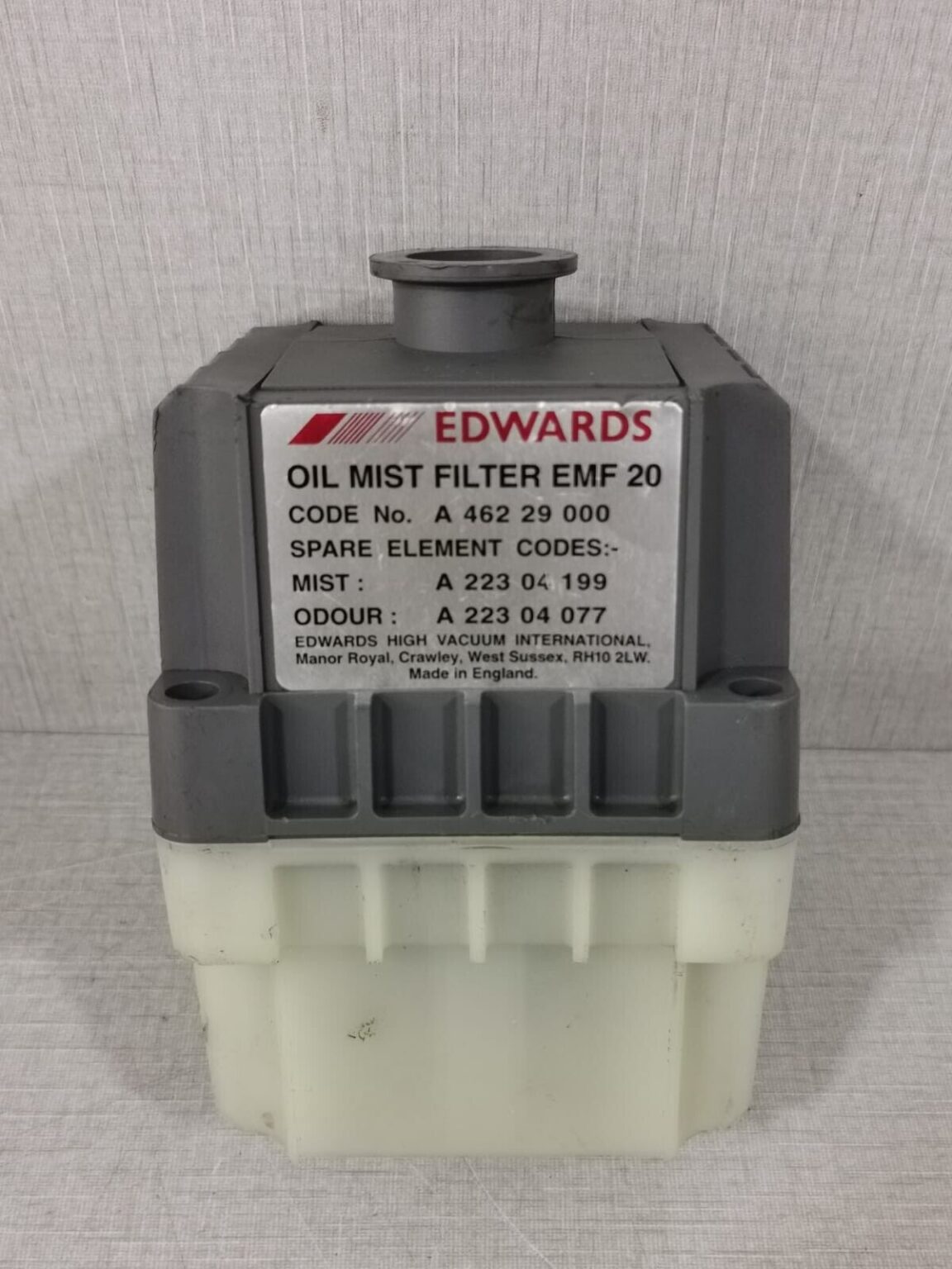 Used Edwards A462-29-000 EMF20 Oil Mist Odor Filter Assembly - Orbit ...