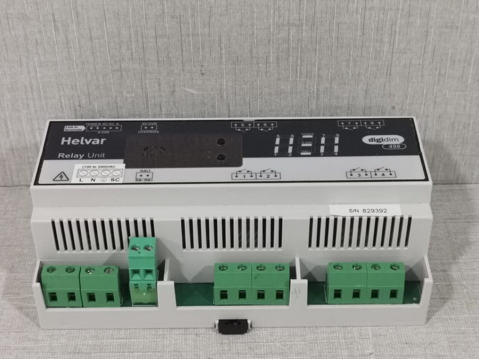 USED HELVAR 498 DIGIDIM V1.6 REV.6 RELAY UNIT - Orbit Surplus