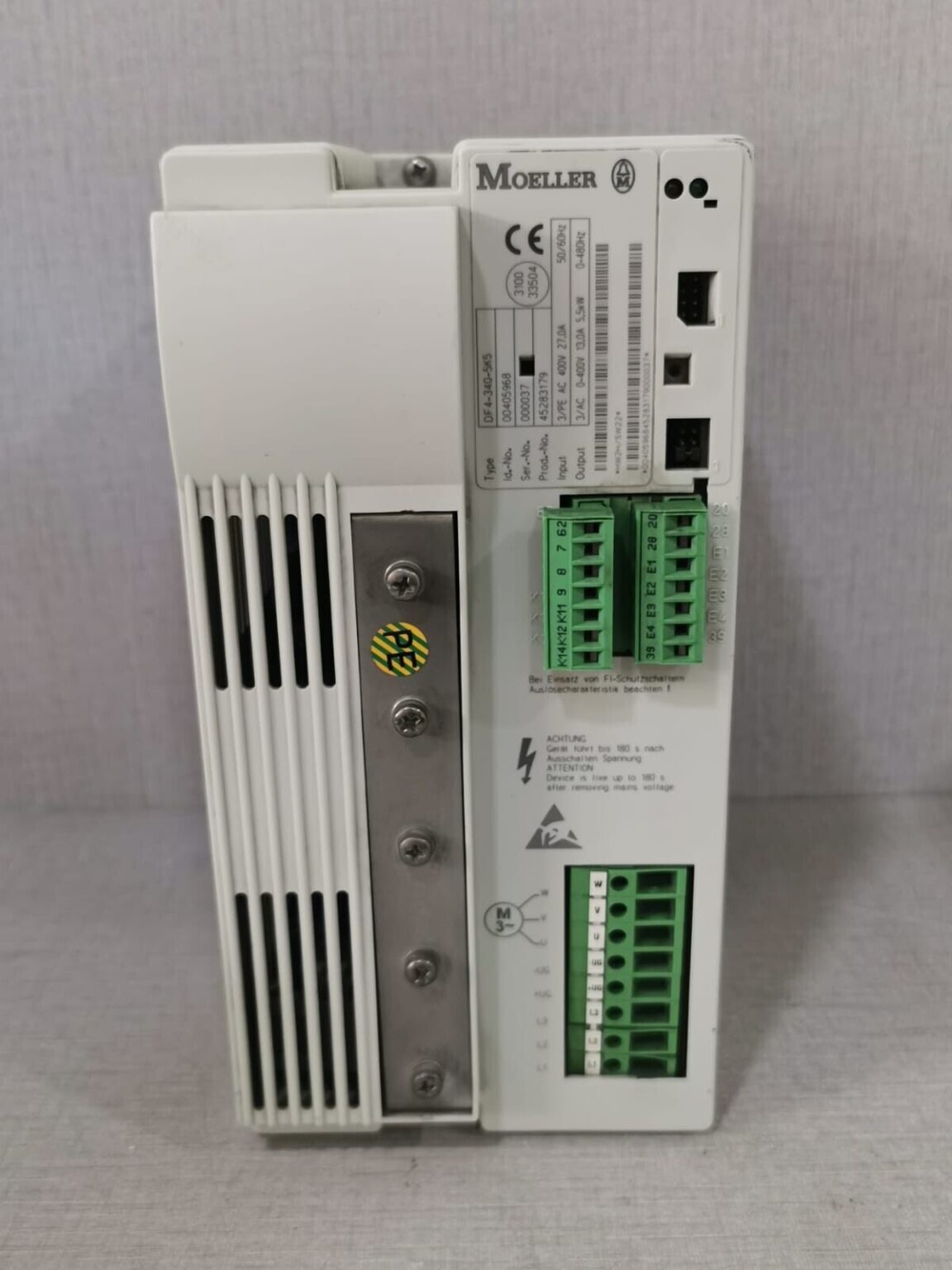 Used Moeller DF4-340-5K5 Frequency Inverter 5.5kW - Orbit Surplus