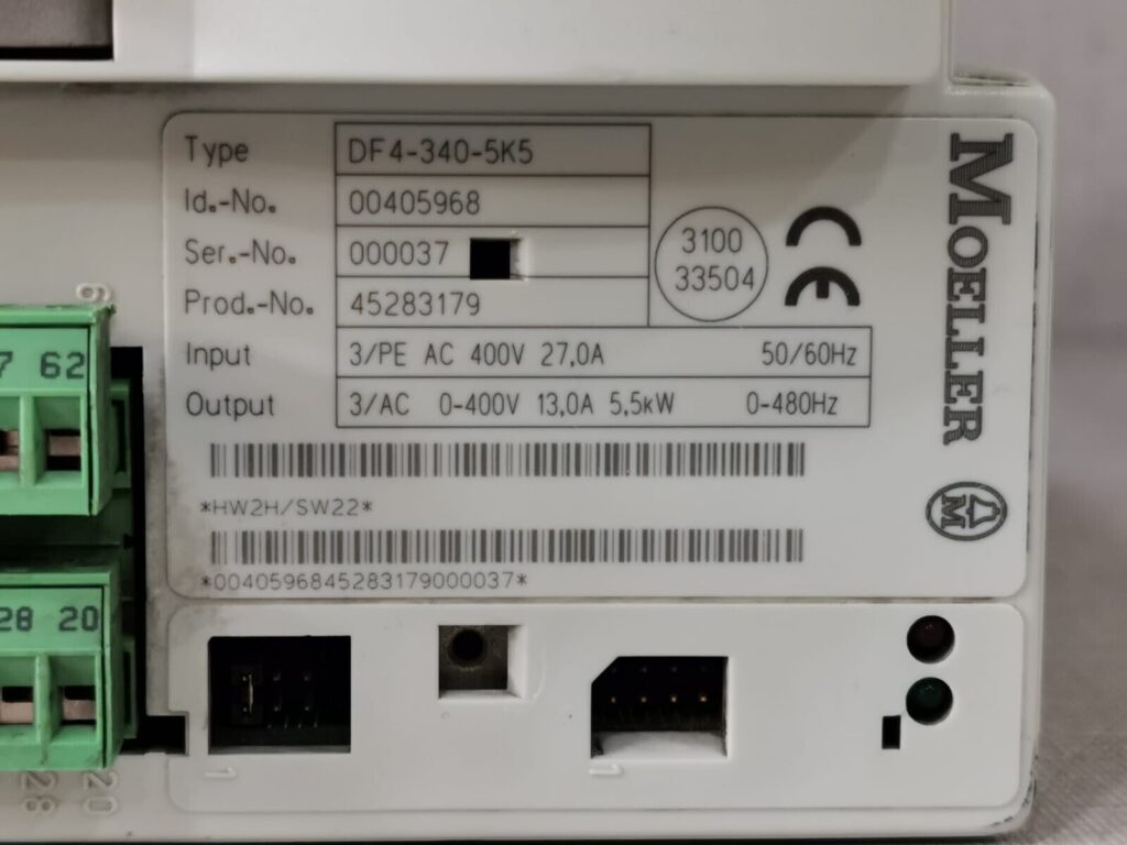 Used Moeller DF4-340-5K5 Frequency Inverter 5.5kW - Orbit Surplus