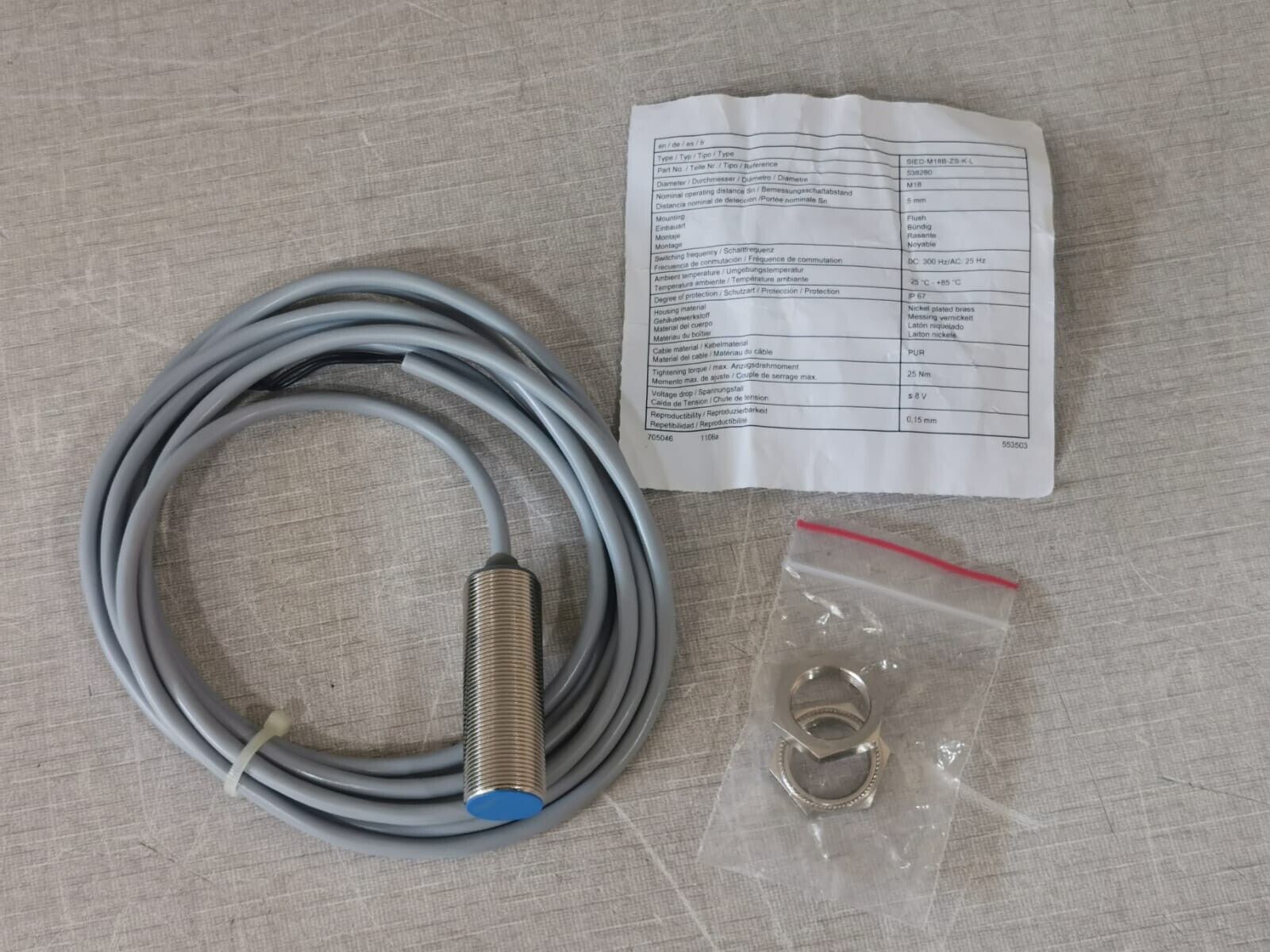 Festo SIED-M18B-ZS-K-L Proximity Sensor - NEW WITHOUT BOX - Orbit Surplus