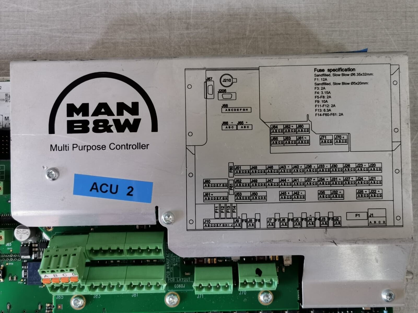USED MAN B&W 1142075-2 Multi-Purpose Controller 1142037-0 - Orbit Surplus