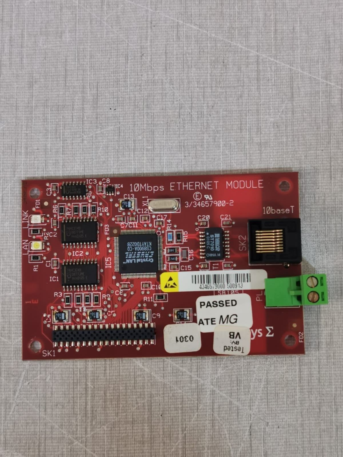 USED Sigma Ethernet Module Card by Satchwell Control Systems - Orbit ...