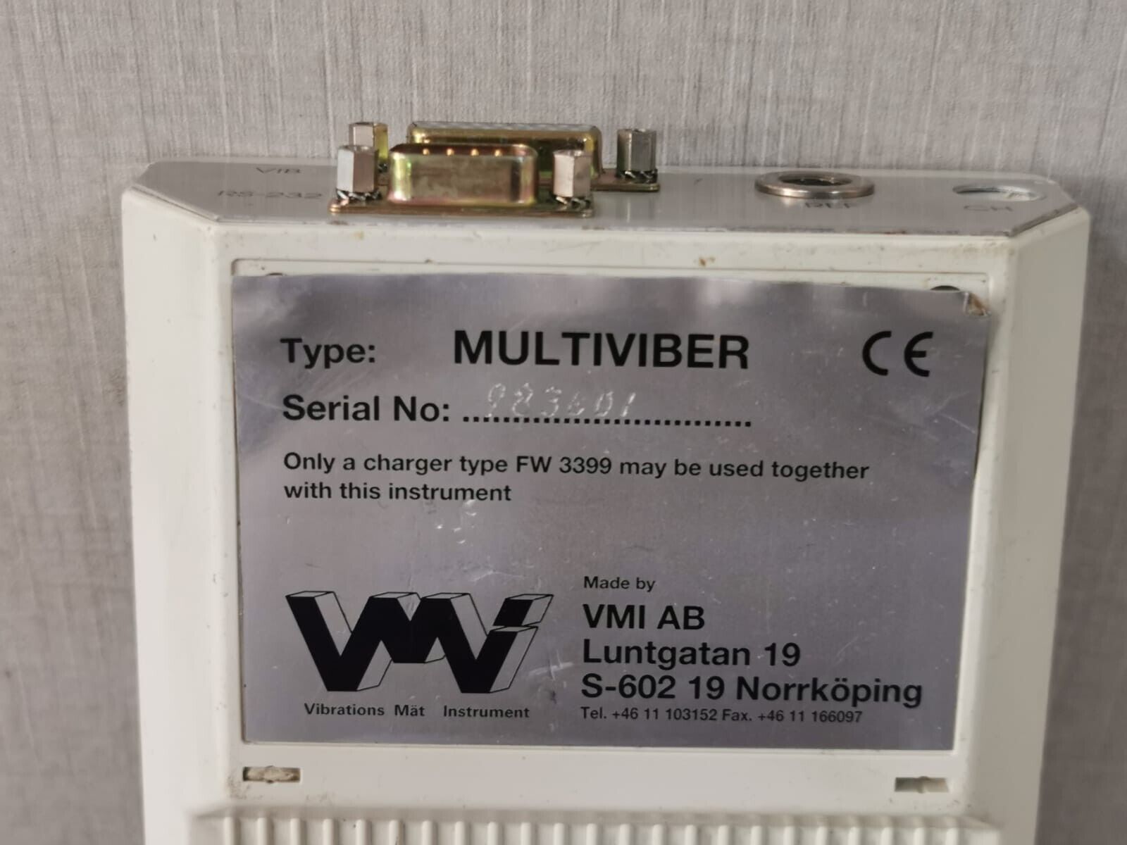 USED VMI AB MEASURING INSTRUMENTS MULTIVIBER S4A100134M-D001 WITHOUT ACCESSORIES - Orbit Surplus