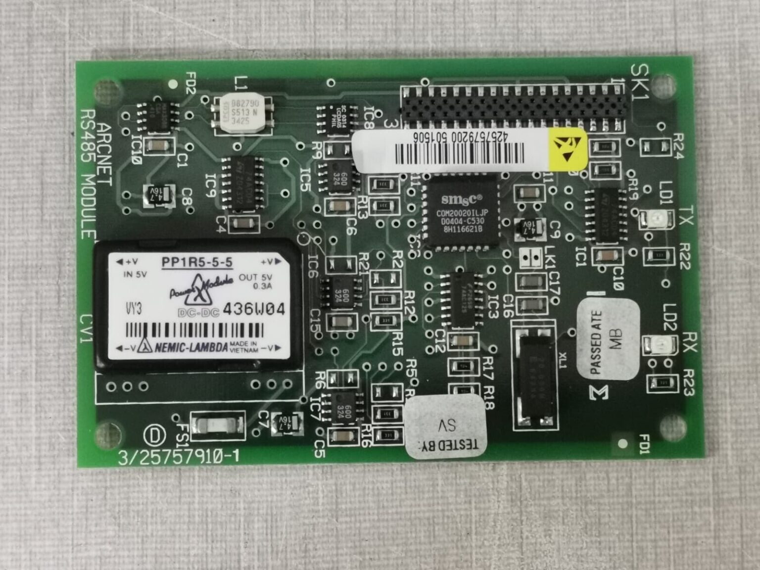 Sigma Arcnet RS485 Module 3/2575910-1 PCB Card by Satchwell- NEW W/O ...
