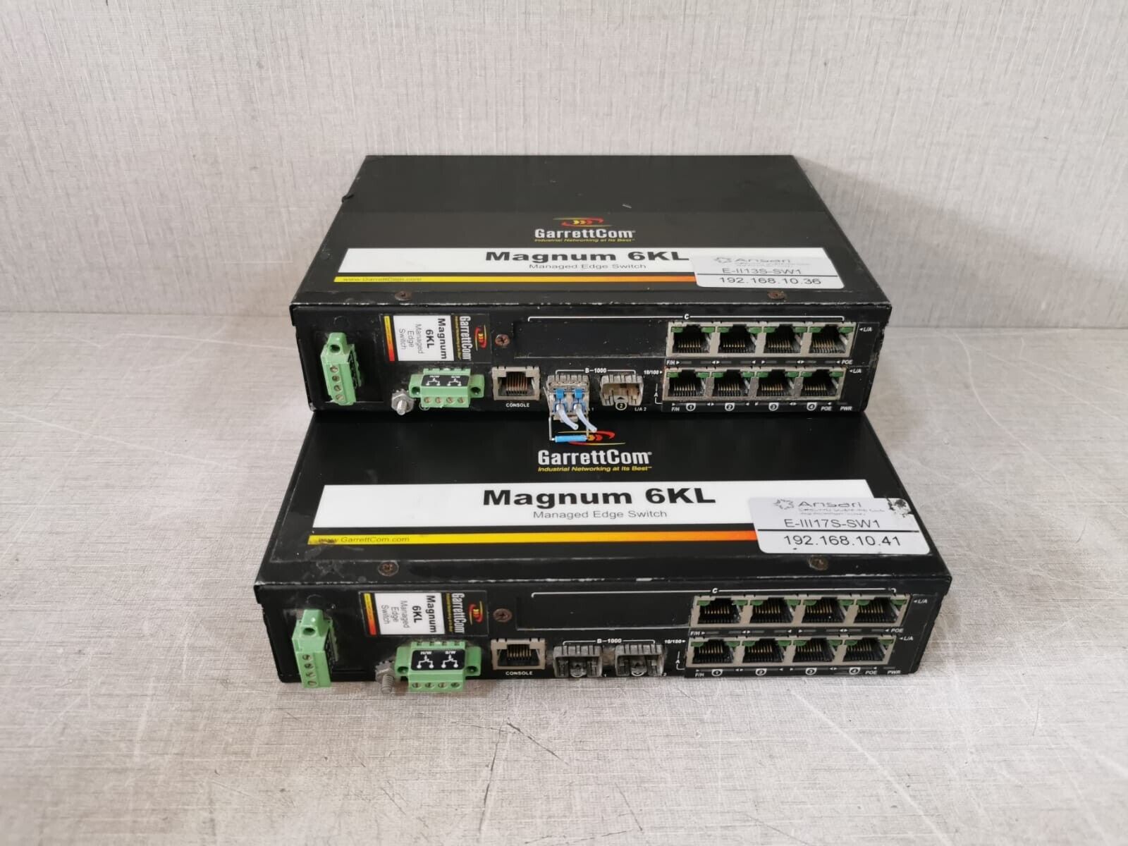 USED GarrettCom Magnum 6KL 8-Port Managed Edge Switch / 6KLP-48VDC LOT ...