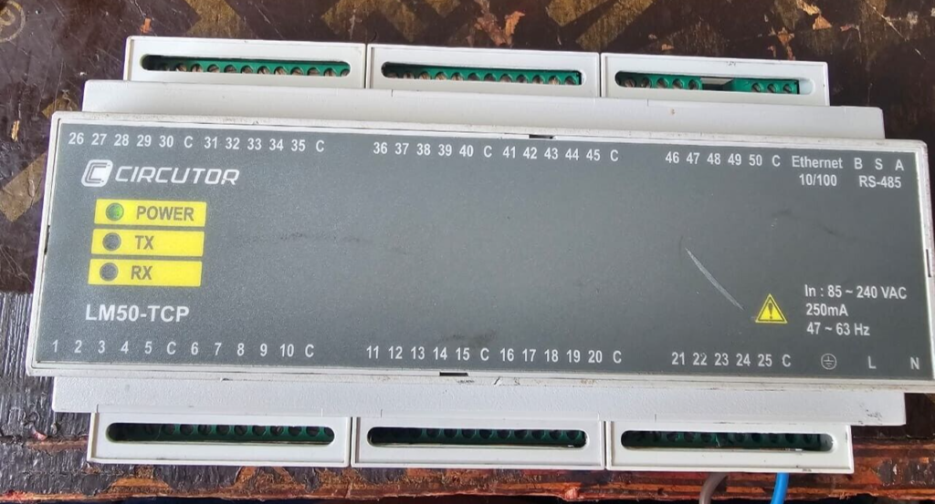 USED CIRCUTOR LM50-TCP 85-240VAC 50/60 Hz COUNTER CENTRALIZER PULSE CONCENTRATOR - Orbit Surplus