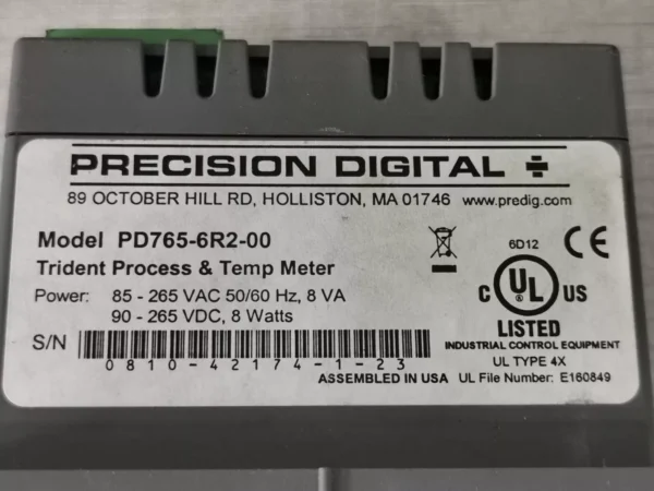 USED PRECISION DIGITAL PD765-6R2-00 TRIDENT PROCESS & TEMPERATURE METER ...