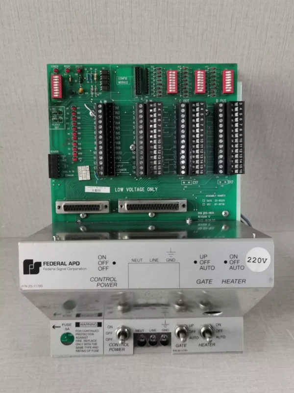 USED FEDERAL APD 20-11793 CONTROLLER + 20-11875 REV.E GATE POWER BOARD ...