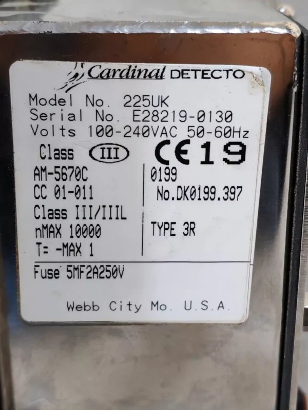 USED Cardinal DETECTO 225 Navigator Stainless Steel Weight Indicator ...