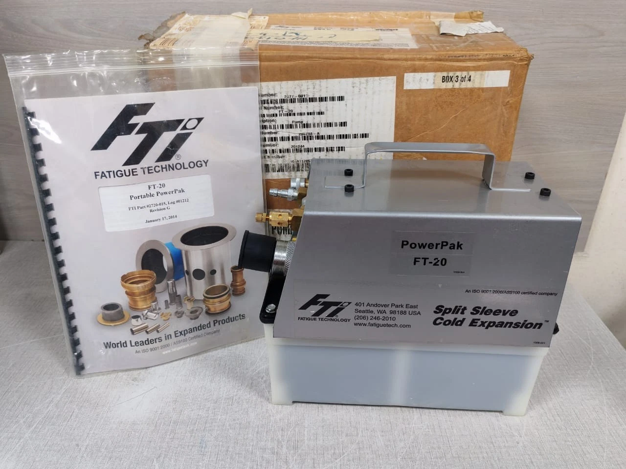 FATIGUE TECHNOLOGIES INC. FT-20/ FT-20A POWERPAK HYDRAULIC PUMP- NEW W ...